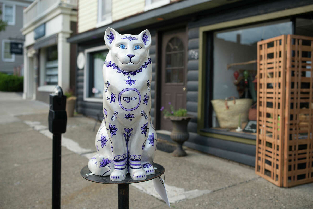 Why are cat statues taking over Catskill streets?
