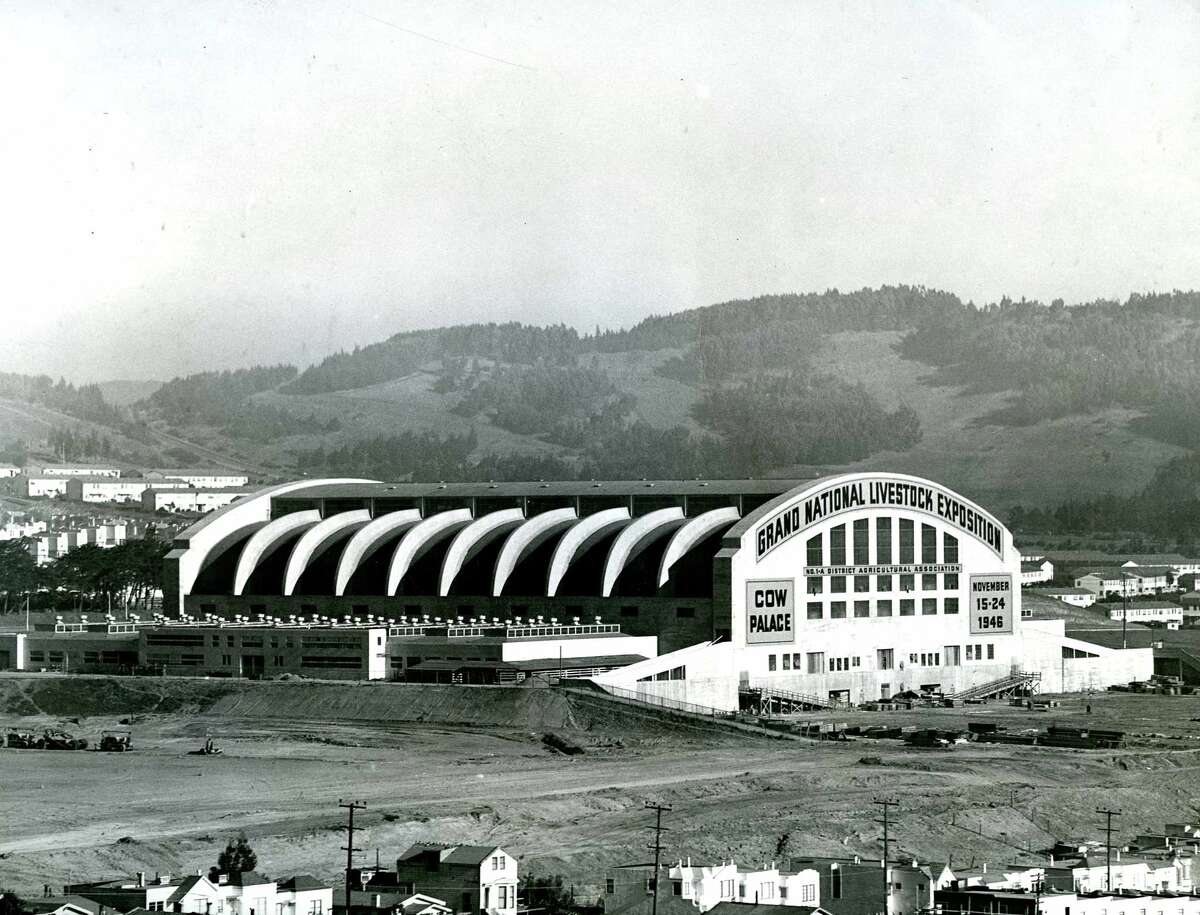 How did the Cow Palace arena get its name?