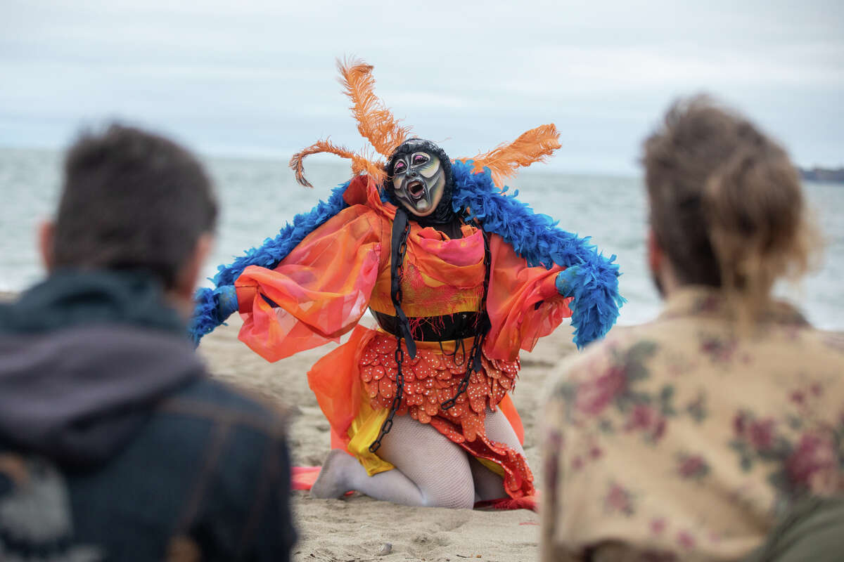 The heart of SF beats on at a sunset drag show on Baker Beach