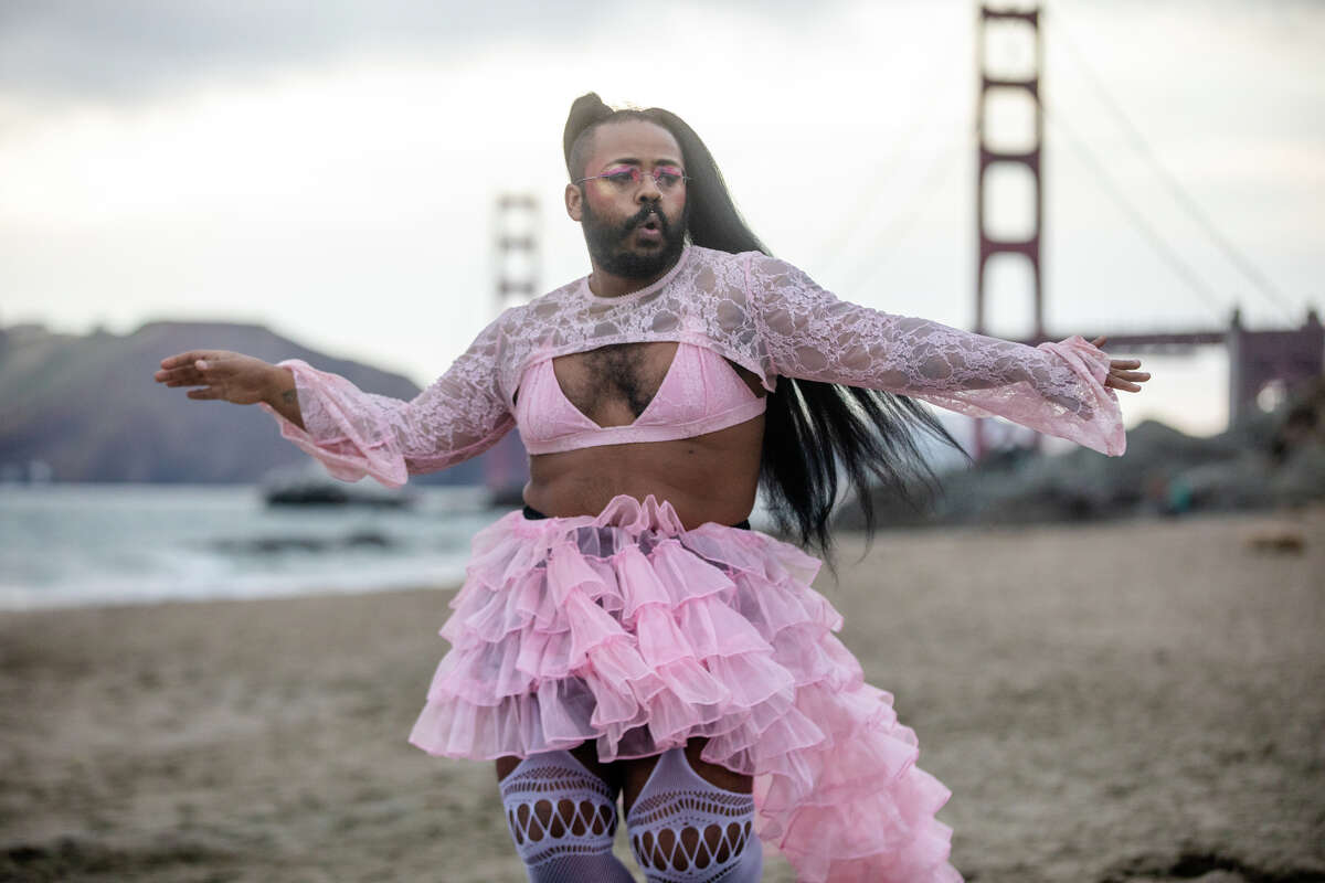 The heart of SF beats on at a sunset drag show on Baker Beach