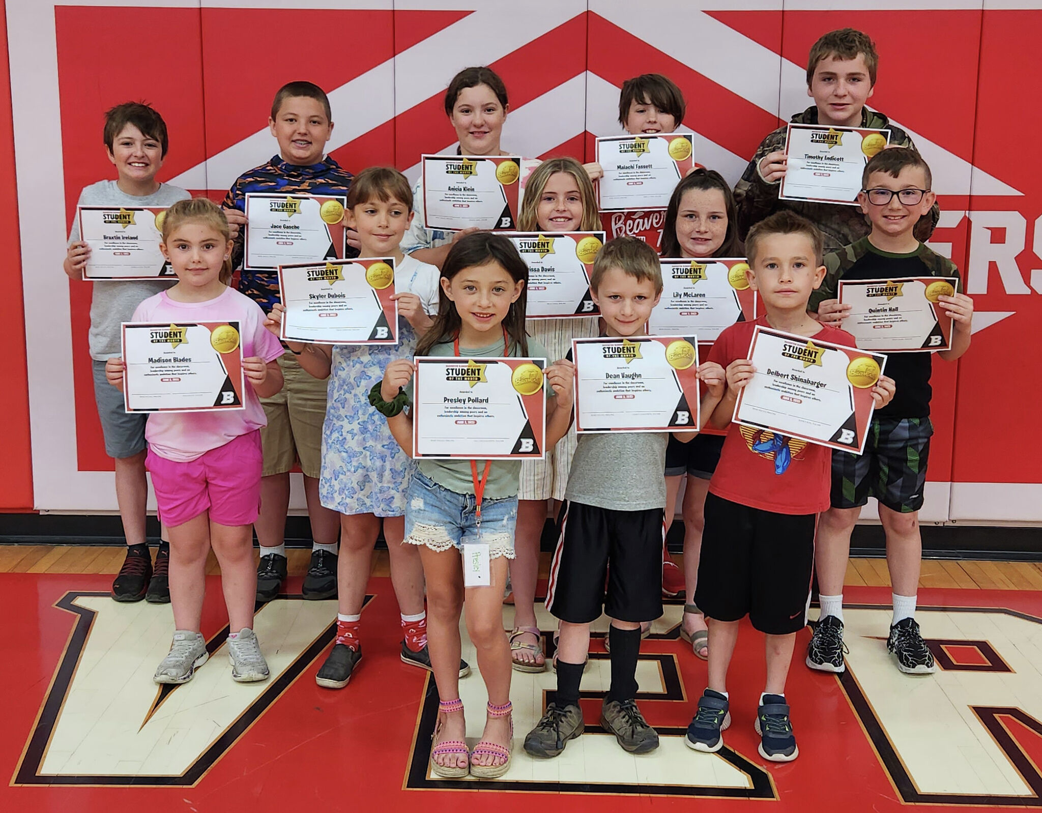 Beaverton Elementary announces May Students of the Month