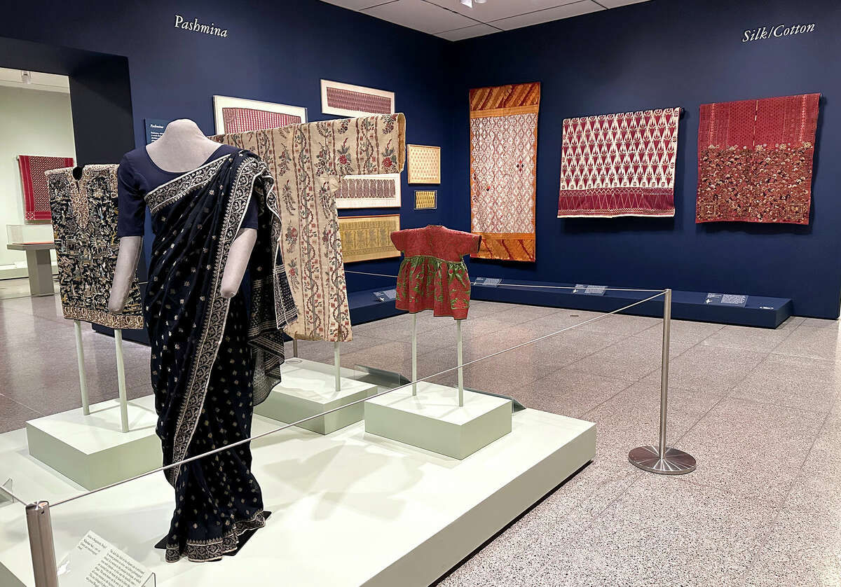Houston Museum of Fine Art's Millennium Gallery featuring fabrics