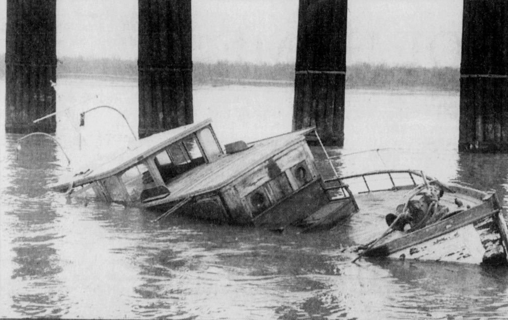 It was behind the downstream wall of Alton Locks and Dam 26.