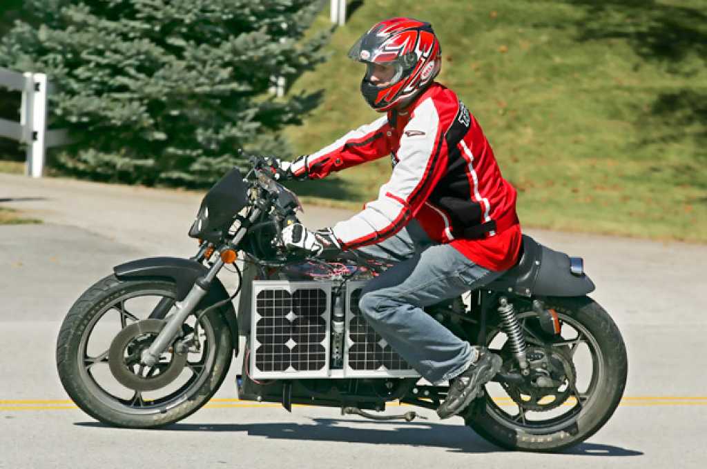 Purdue student turns old Suzuki into solar ride