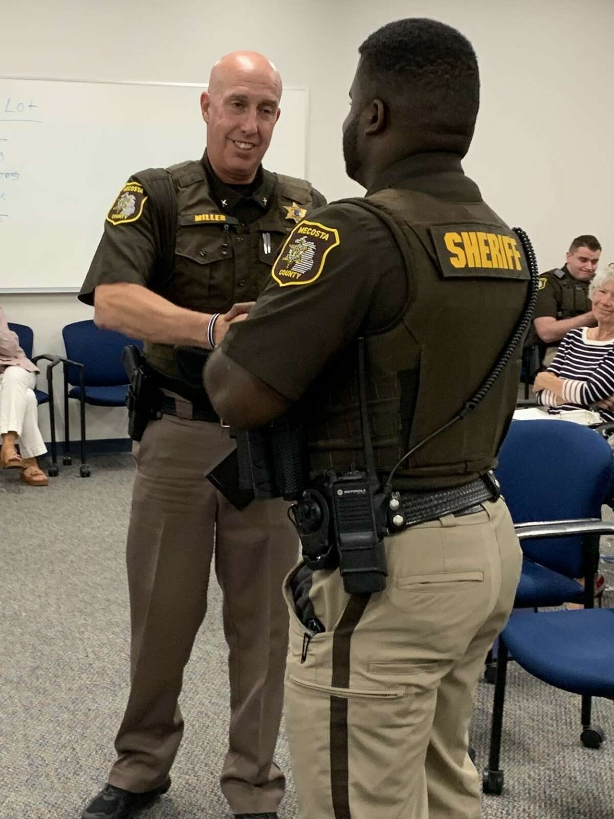 Mecosta County Sheriff Brian Miller honors 3 deputies