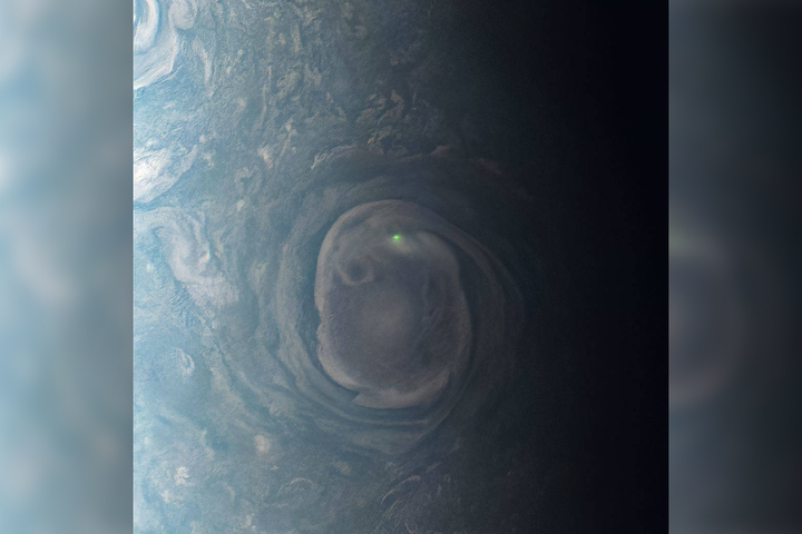 NASA captured an image of lightning on Jupiter