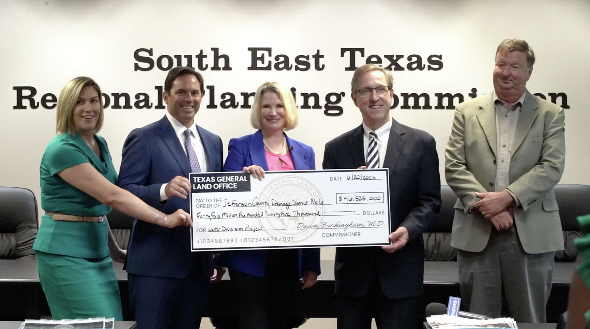 Texas General Land Office grants funds to Corley Diversion Project