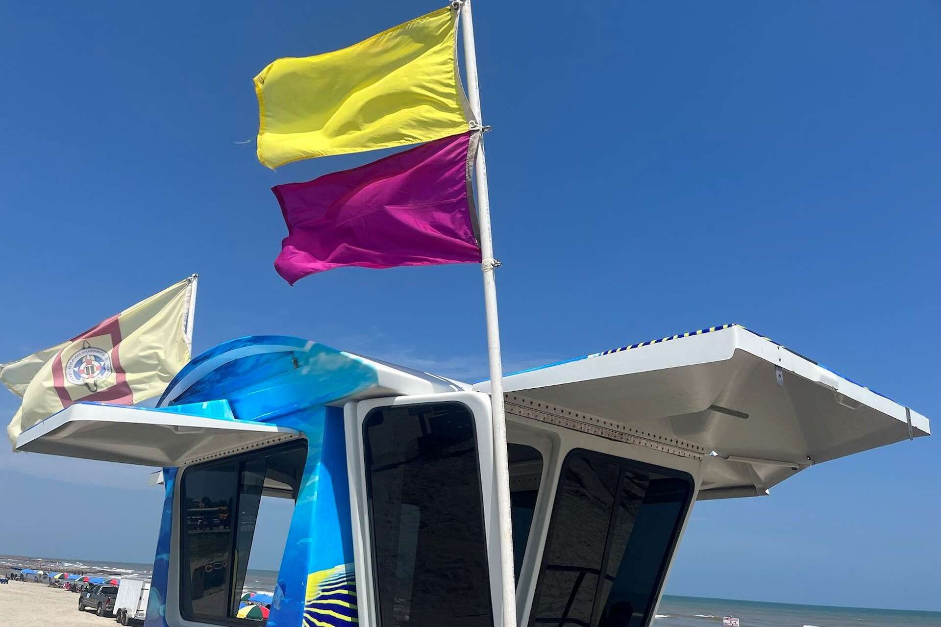 Why purple flags are being flown on shores of Texas beaches