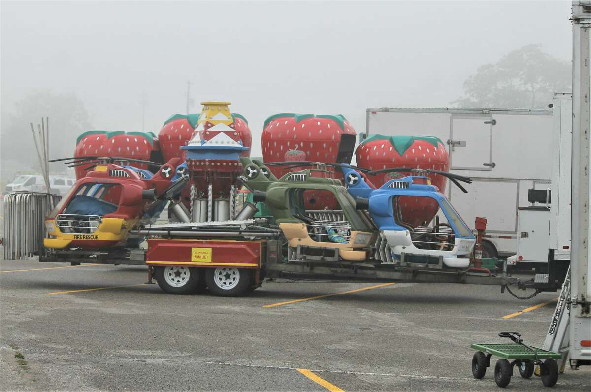 Manistee National Forest Festival carnival setup begins