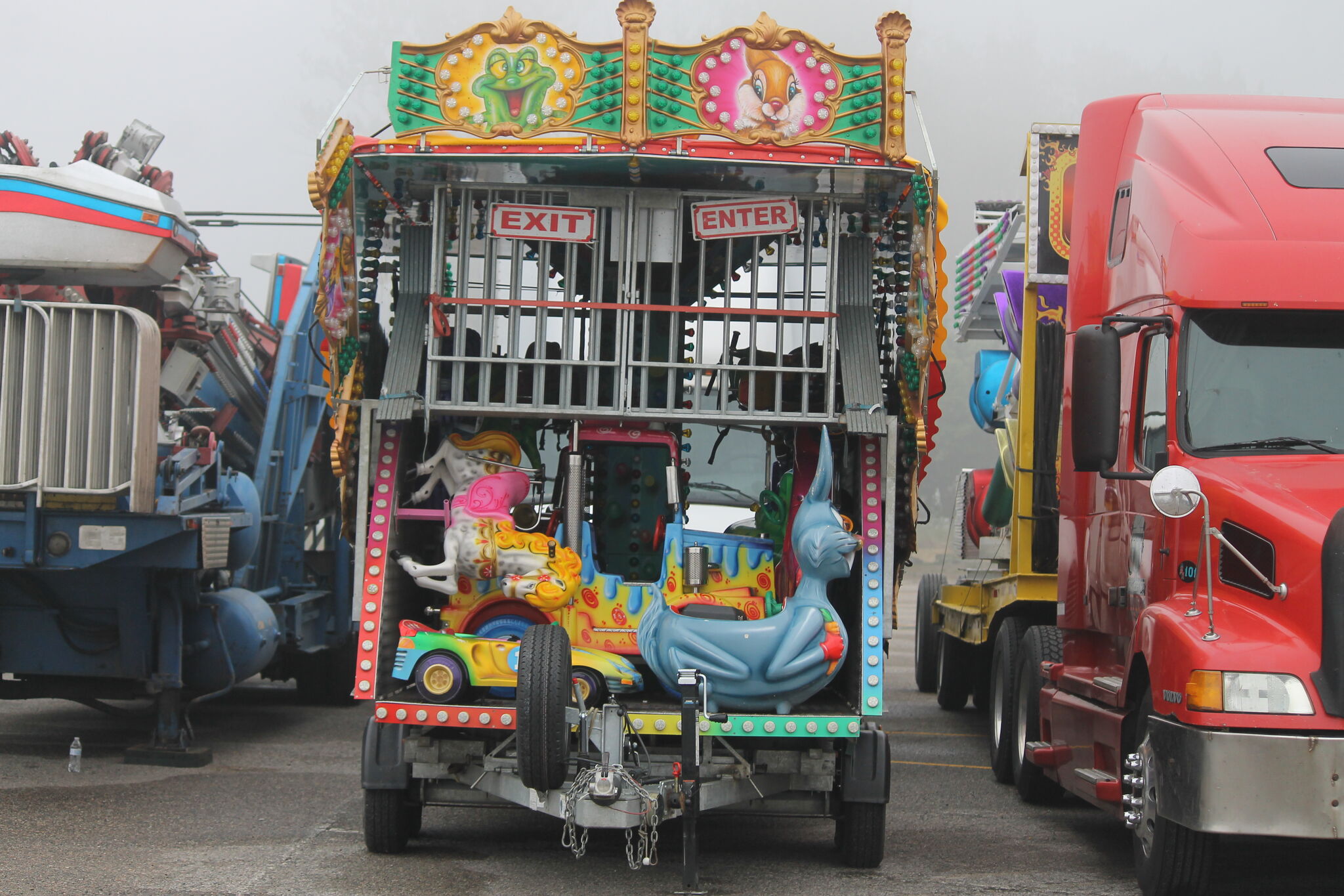 Manistee National Forest Festival carnival setup begins