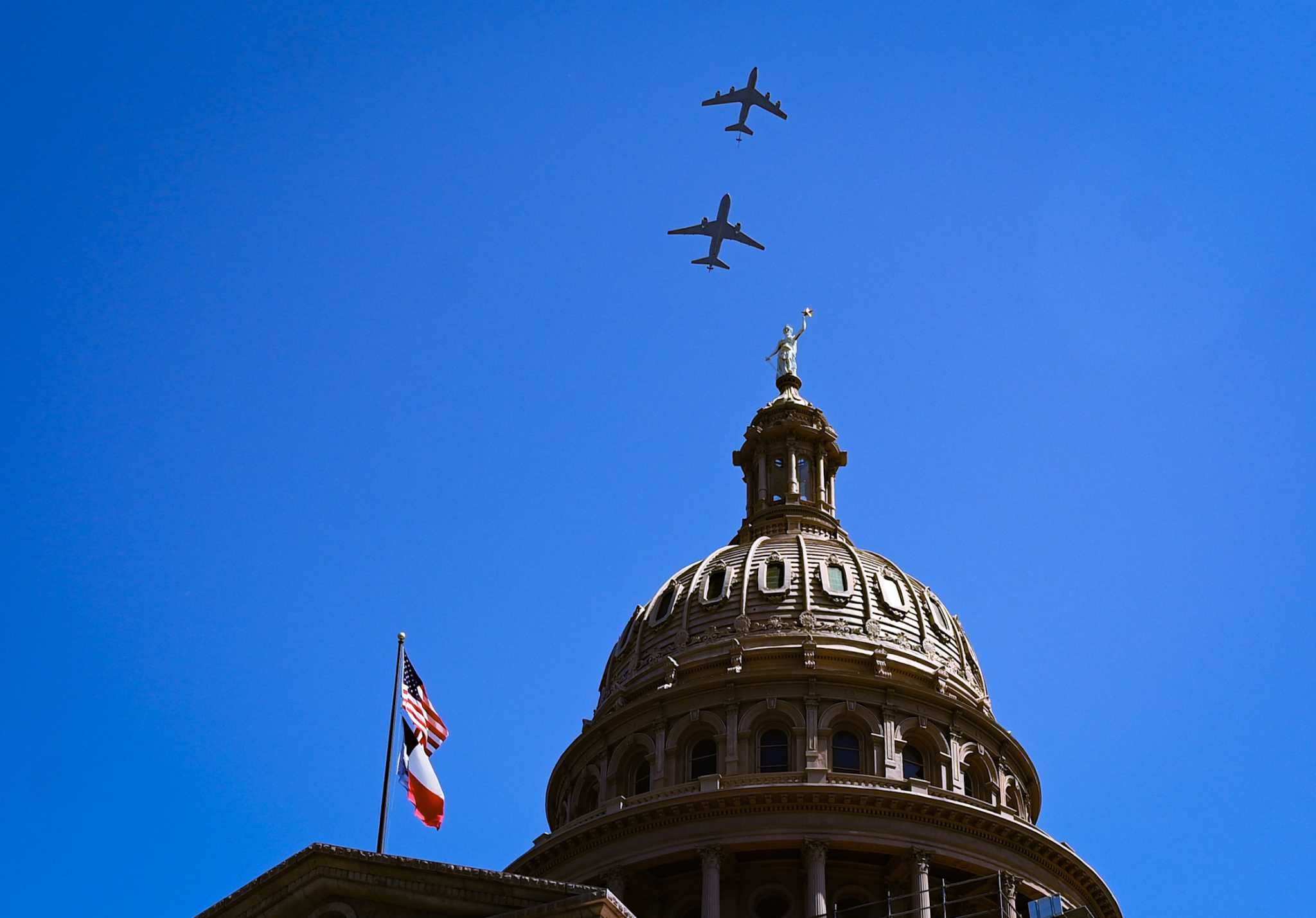 Texas flyover marks a century of key military air technology
