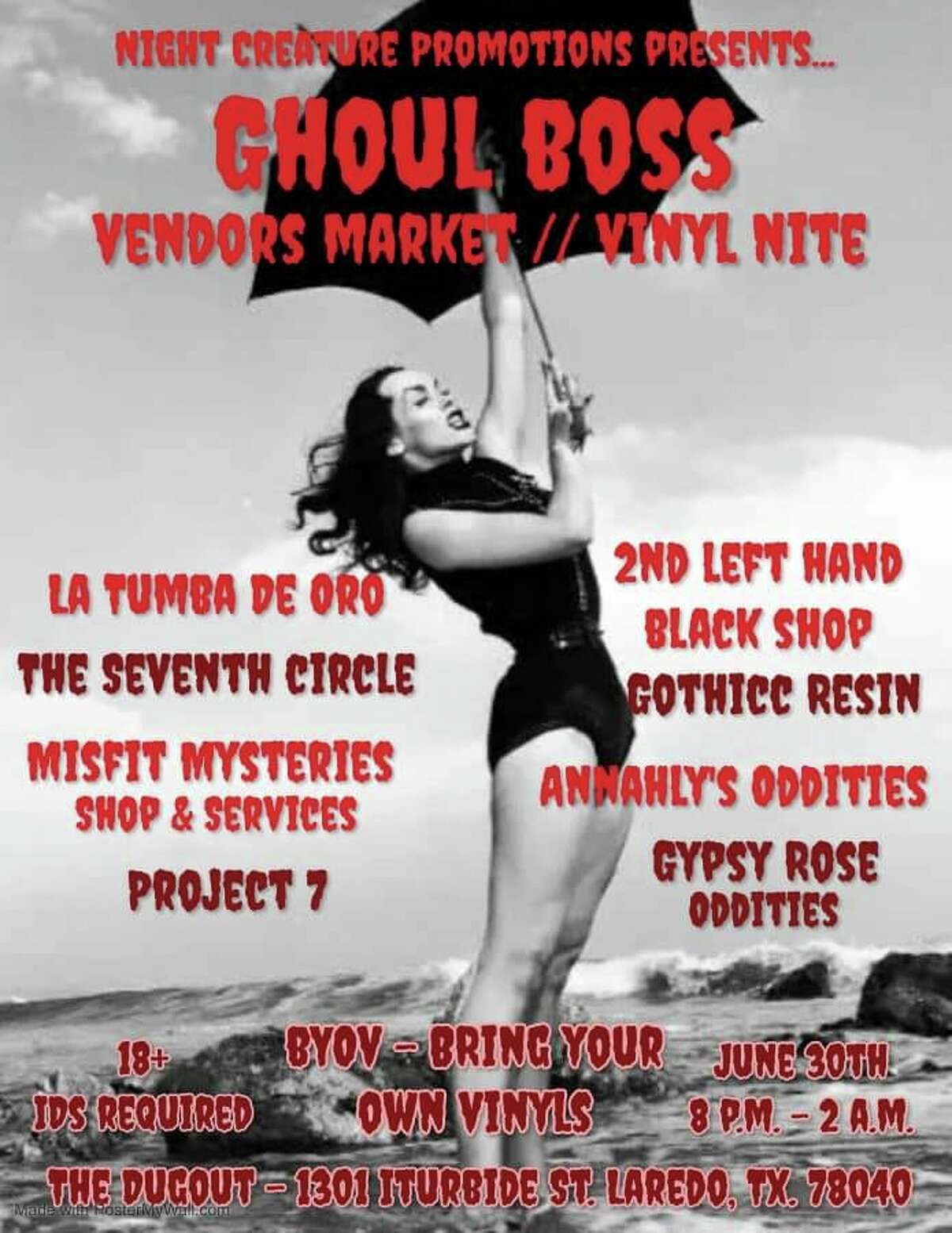 Dugout Laredo to host ghoul vendor market, vinyl night this weekend