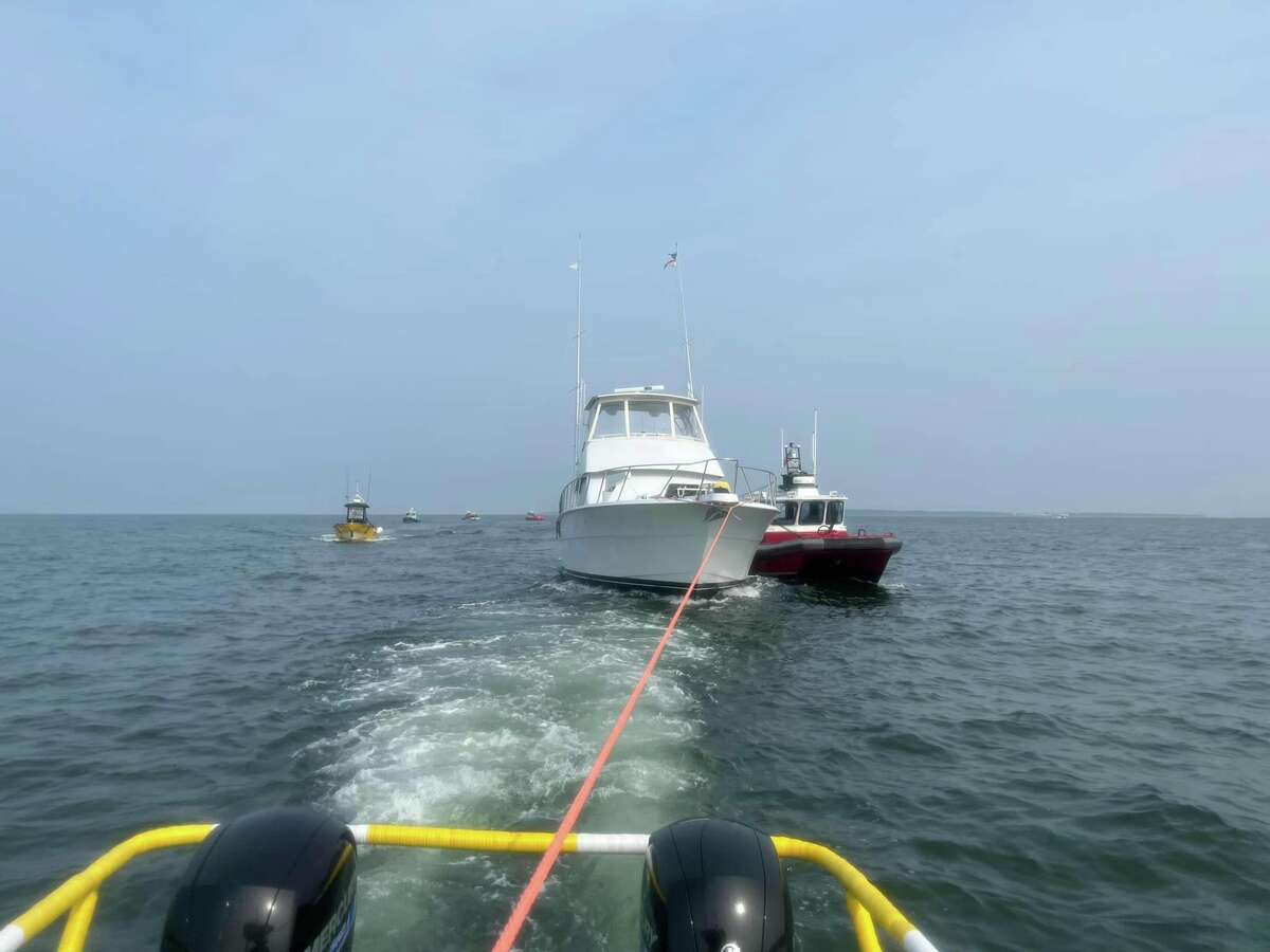 Old Saybrook firefighters respond to boat fire near Plum Island