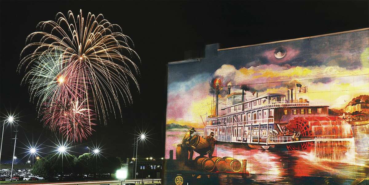 Fireworks light up the Riverbend