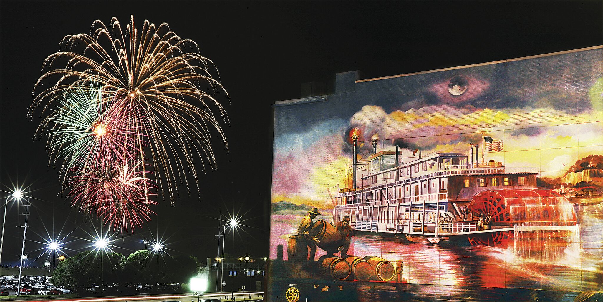 Fireworks light up the Riverbend