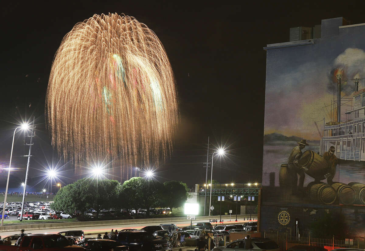 Fireworks light up the Riverbend