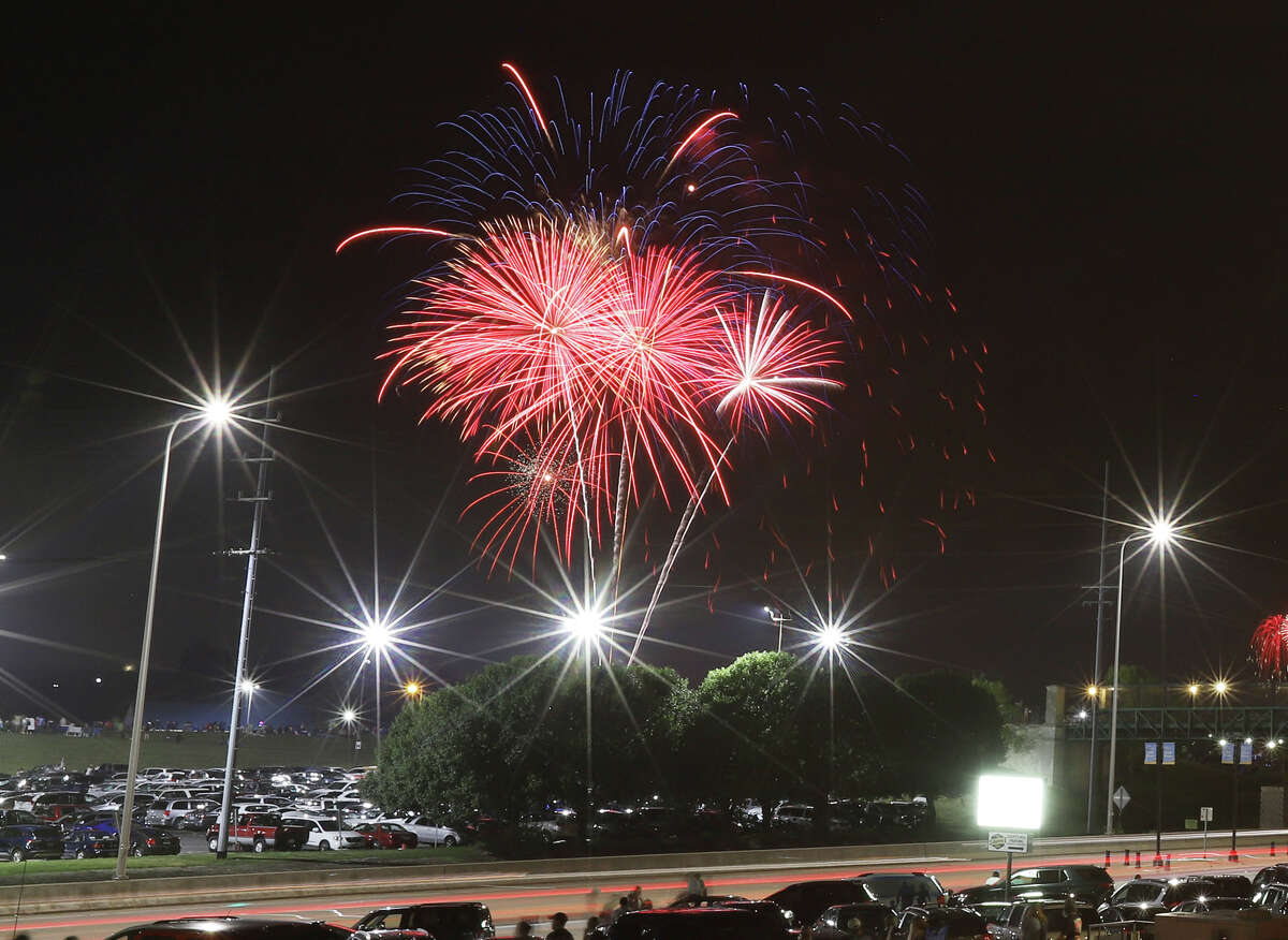 Fireworks light up the Riverbend