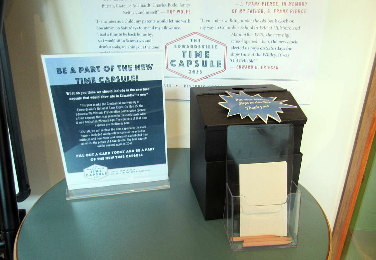 Library display shows contents of time capsule