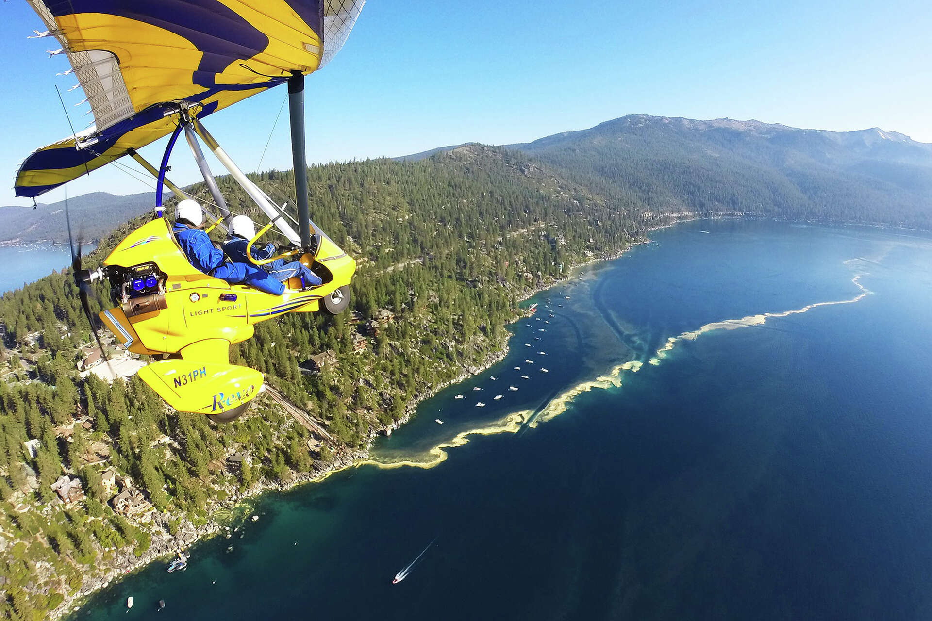 'Remarkable' amount of pollen is turning Lake Tahoe yellow