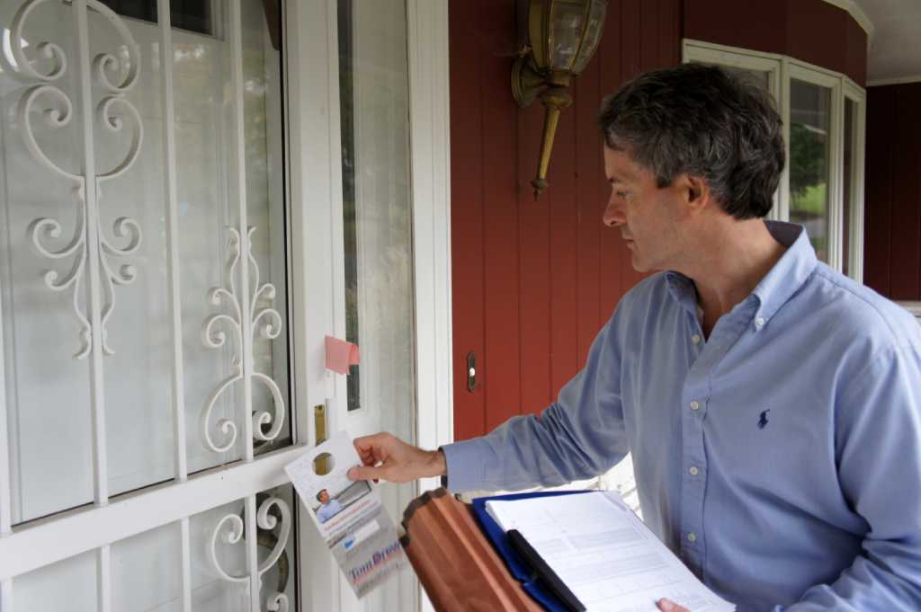 Going door-to-door with Tom Drew