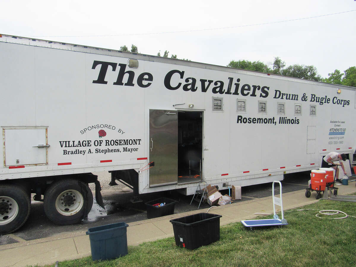 Cavaliers Drum & Bugle Corps march into Madison High School