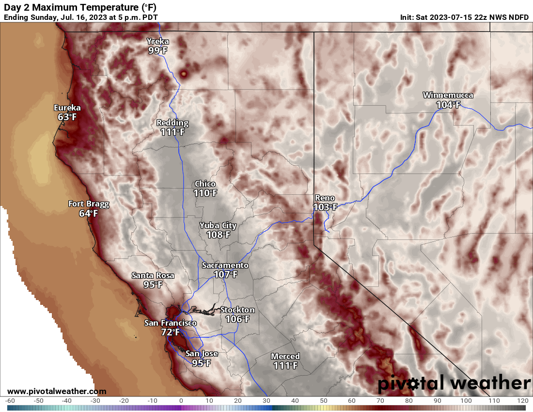 Heat wave continues for Bay Area, dry lightning chance Sunday night