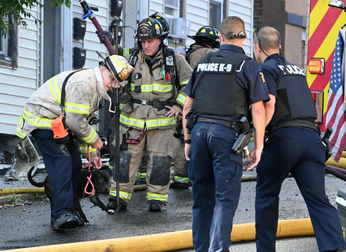 Troy firefighters battle blaze in South Troy row house on Stow Avenue