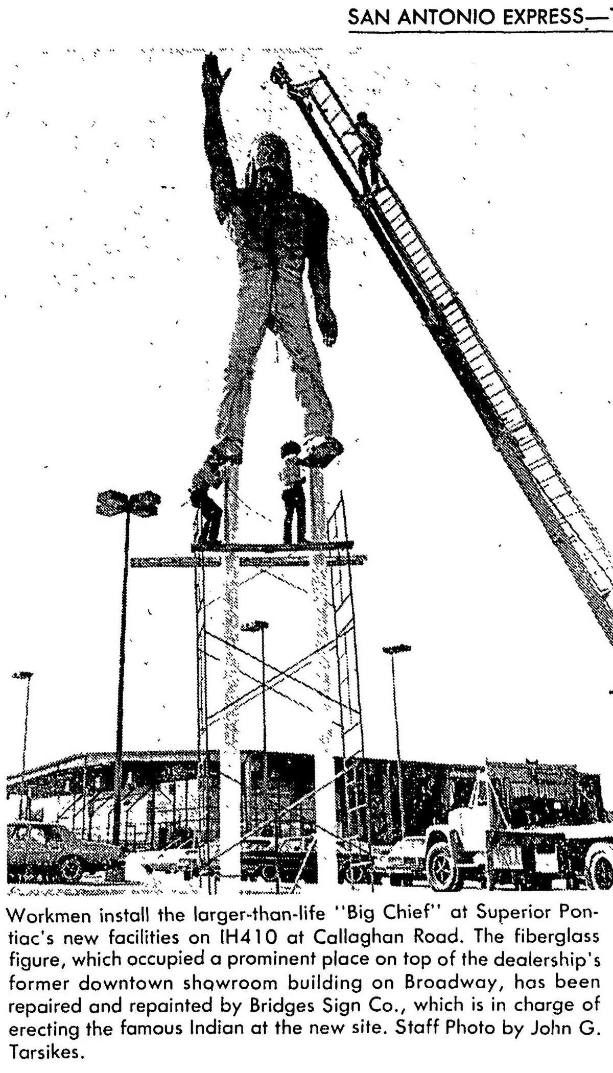 San Antonio’s McCombs Indian statue coming down after 40-plus years