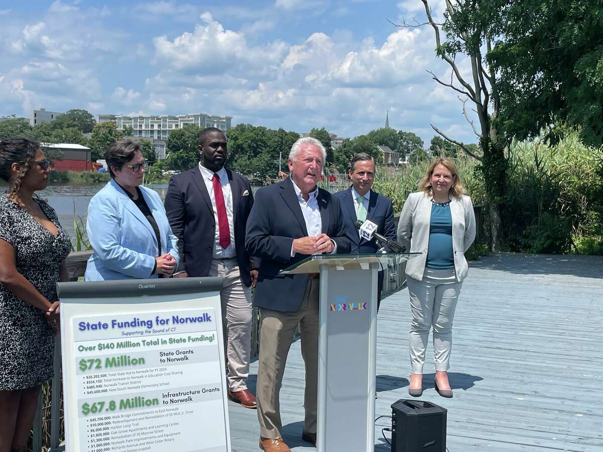 Norwalk celebrate $140 million in state aid for city, nonprofits
