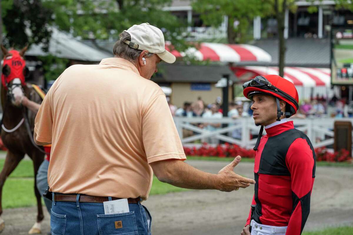 Saratoga apprentice jockey learning from Hall of Famer Cordero