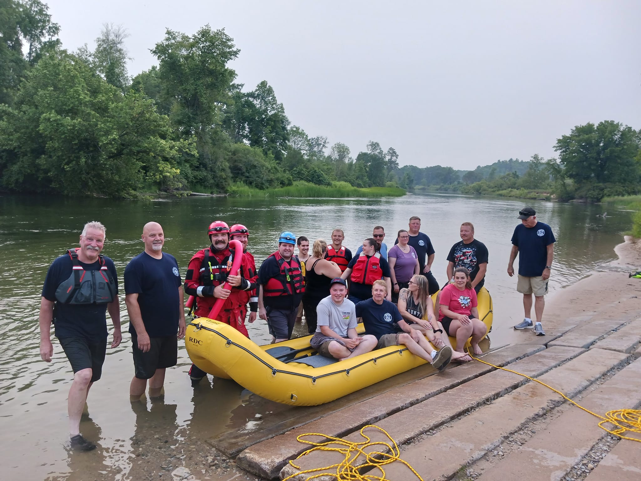 Manistee River water rescue training hosted by Norman Twp. Fire