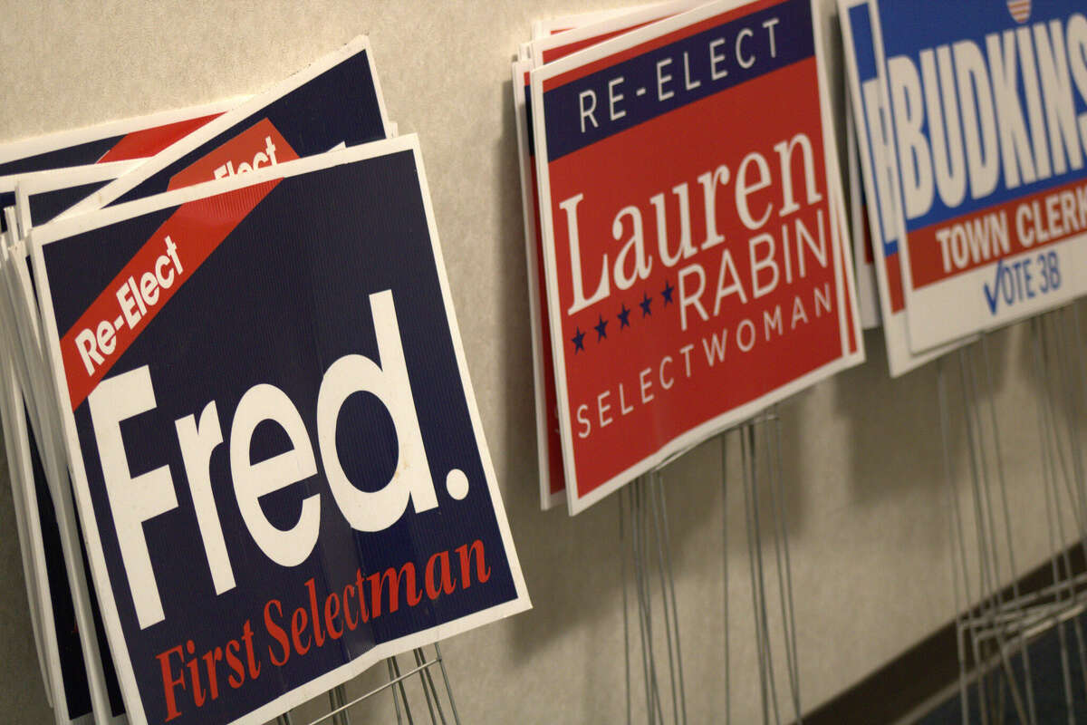 Greenwich first selectman candidates clash on campaign signs