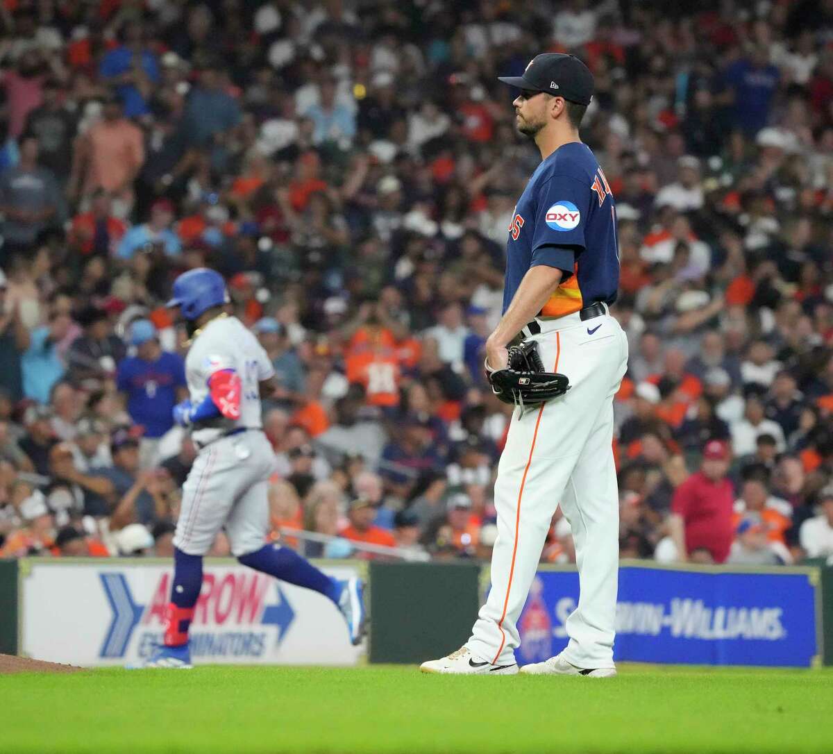 Houston Astros: Texas Rangers avoid sweep with blowout in chippy game