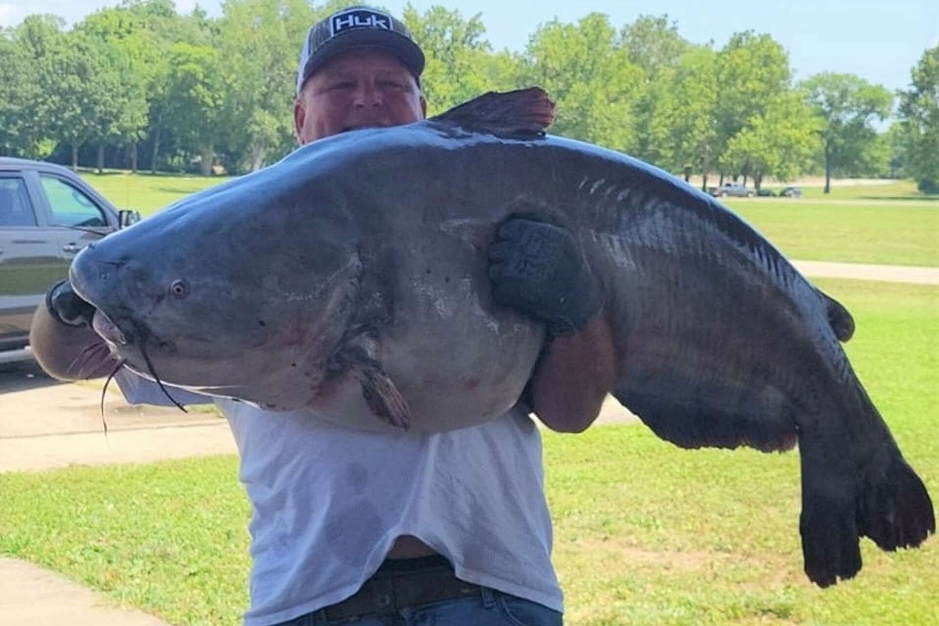 Monster catfish wrestled from the Mississippi during Alton tournament