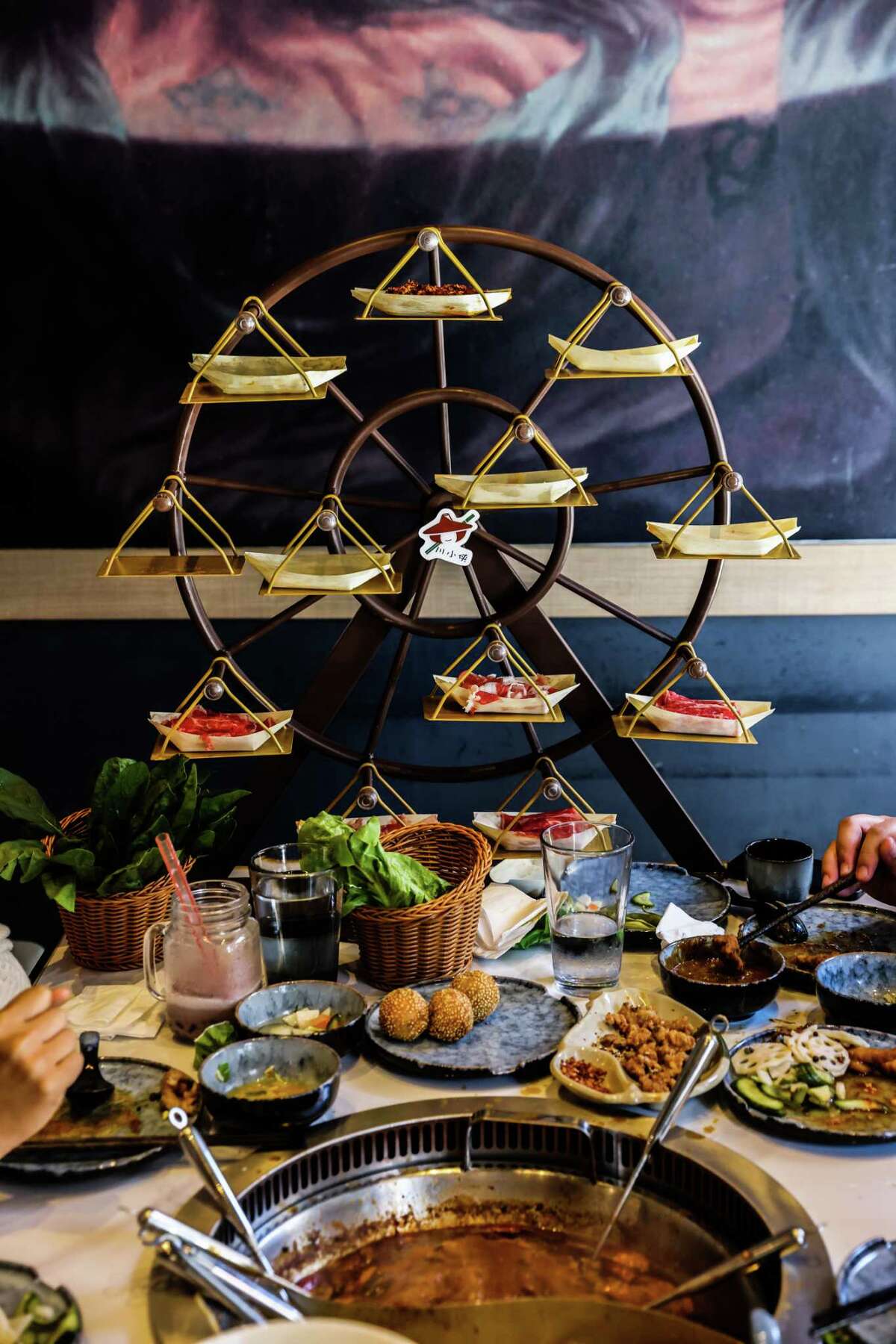 S.F. Chinatown hot pot restaurant goes viral with meat Ferris wheel