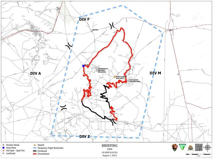 Map shows where the massive York Fire is burning in California