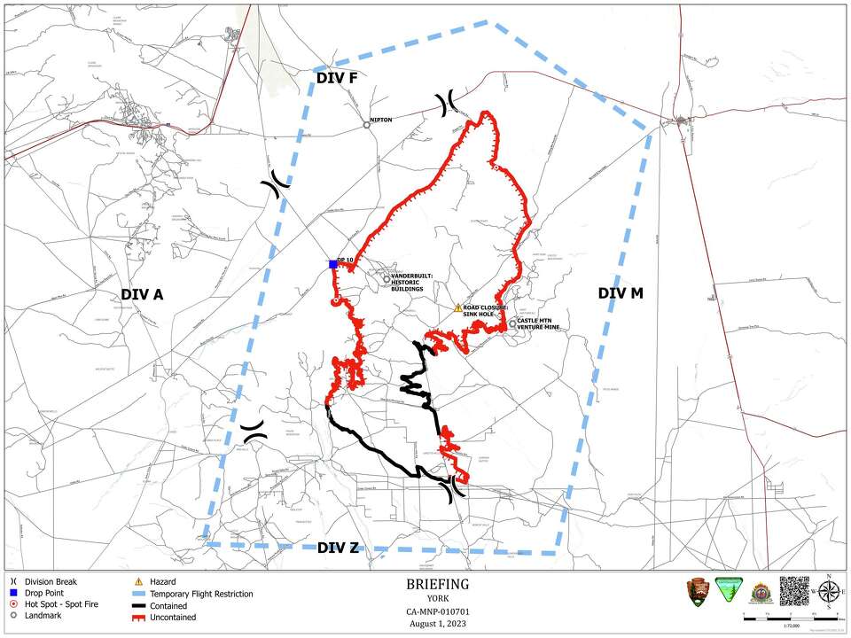 Map shows where the massive York Fire is burning in California