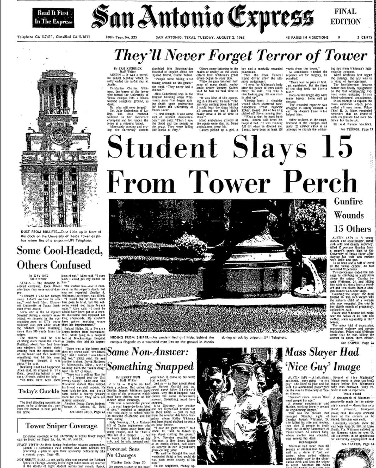 University of Texas Tower Shooting: They’ll never forget the terror