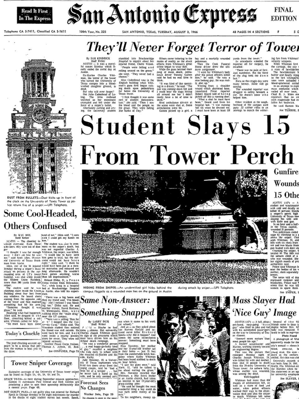 University of Texas Tower Shooting: They’ll never forget the terror