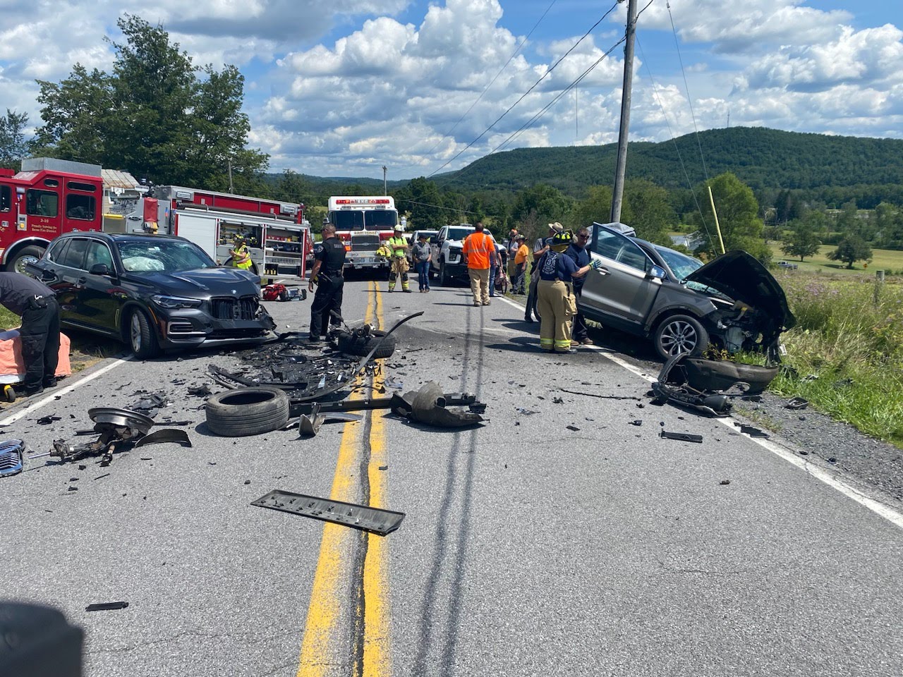 65-year-old, 18-year-old hurt in two-car crash in Berne