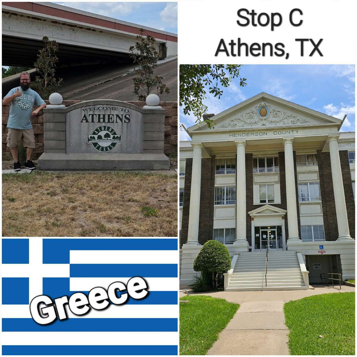 Houston man road trips to 11 Texas cities named after places in Europe