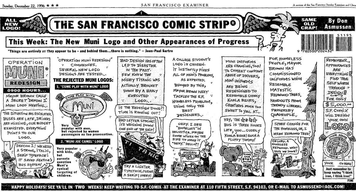 Muni tried to replace its 'worm' logo in 1996. Passengers revolted