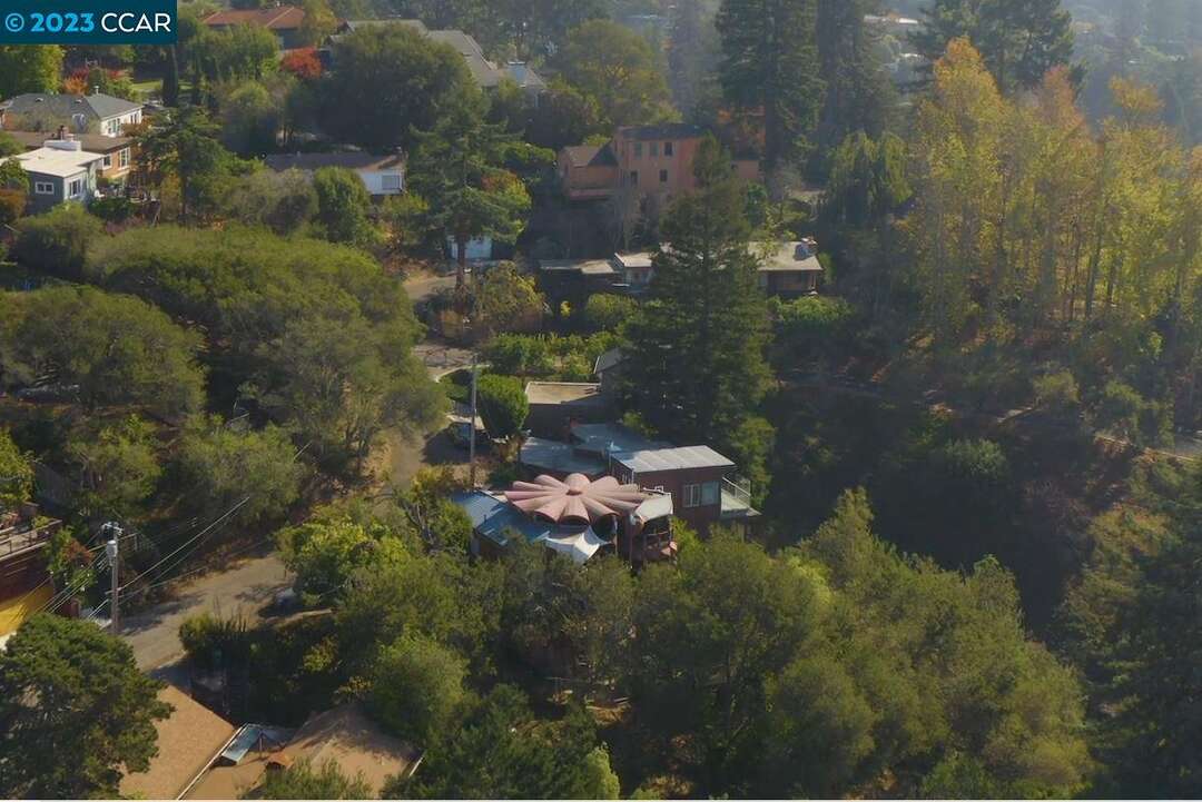 Home with flower roof and sweeping views of SF Bay hits market