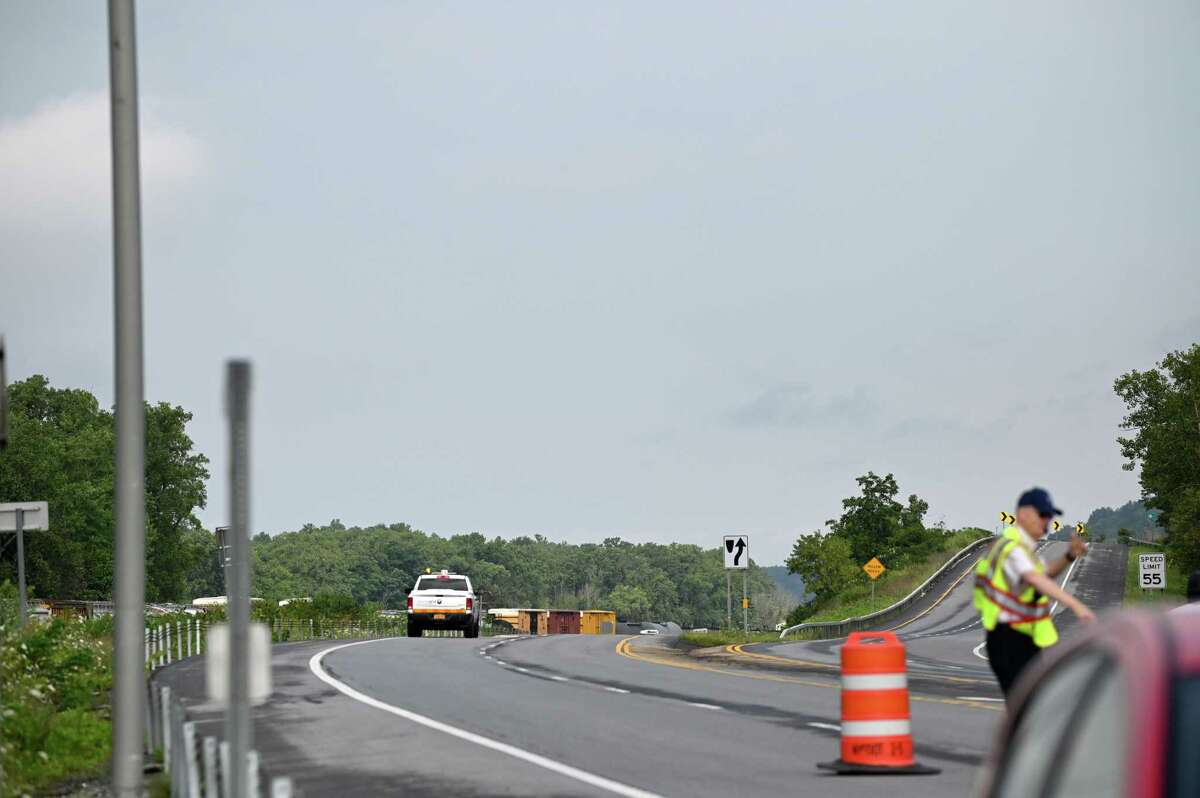 Amtrak service disrupted after freight train derails near Amsterdam