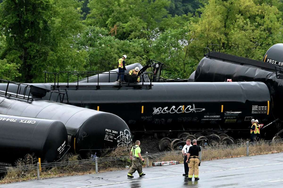 Amtrak service disrupted after freight train derails near Amsterdam