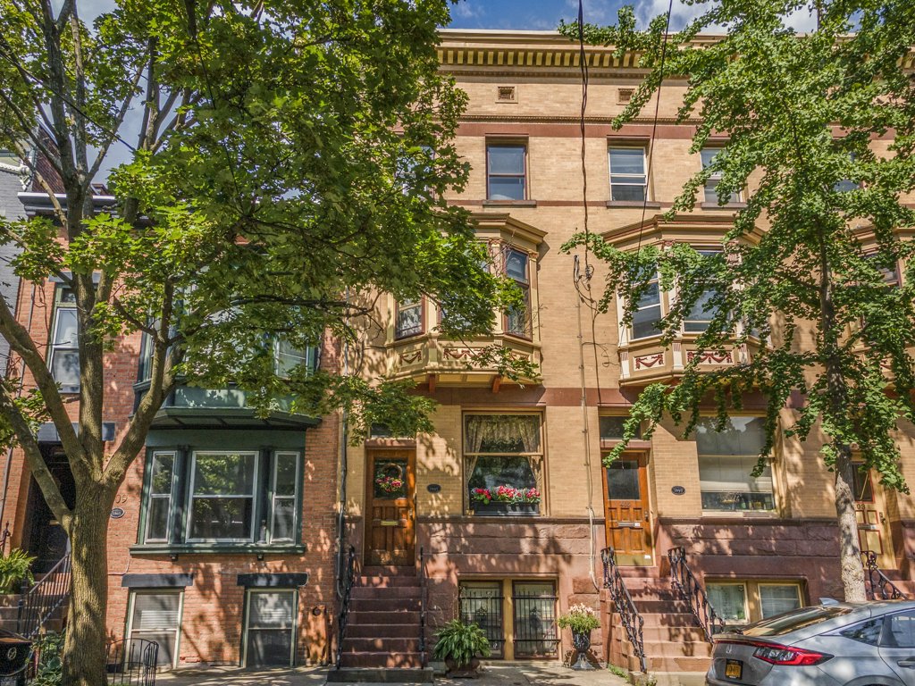 Albany brownstone in Albany dripping with historic detail