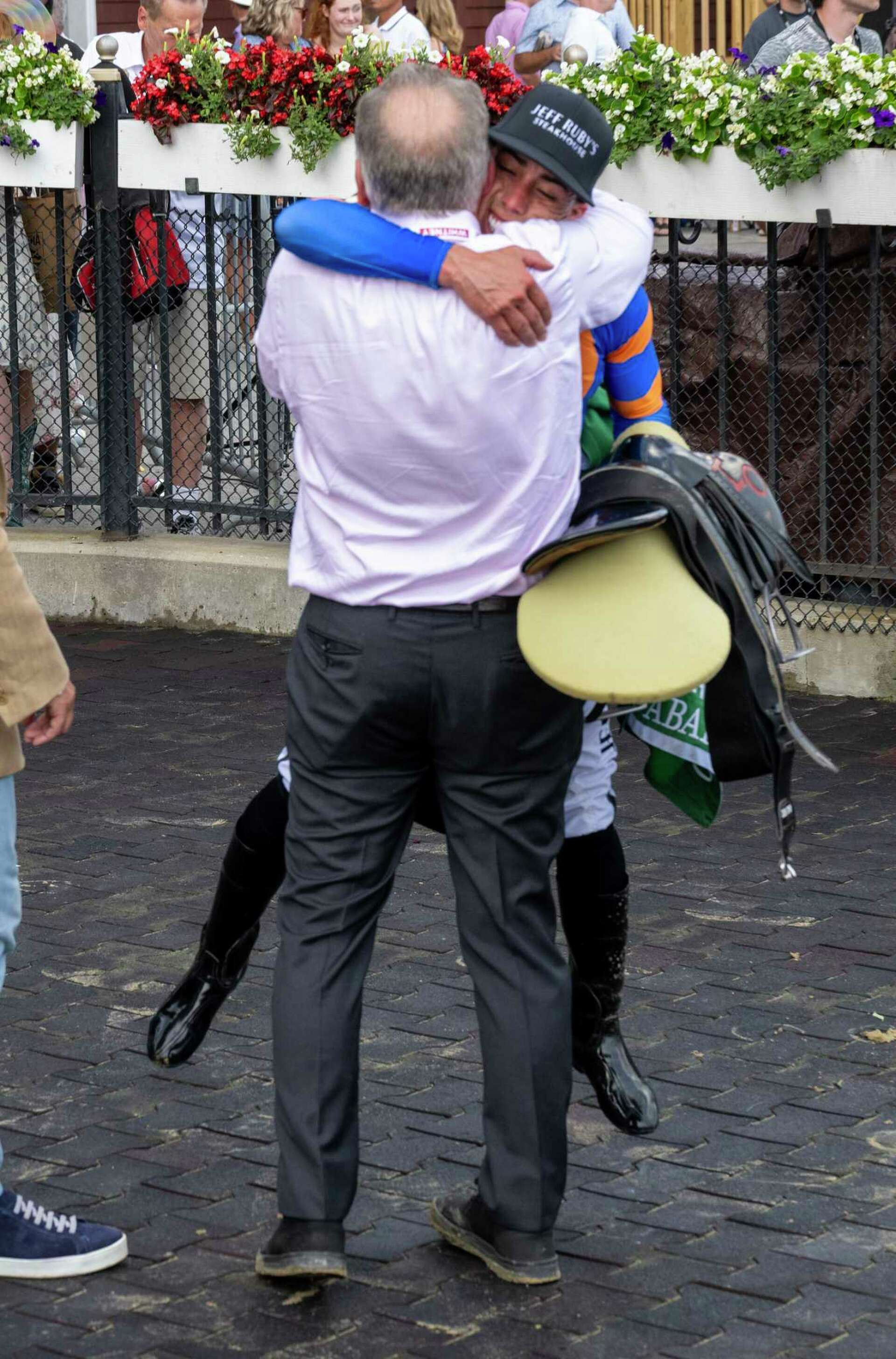 White Abarrio wins 96th running of the Whitney Stakes at Saratoga