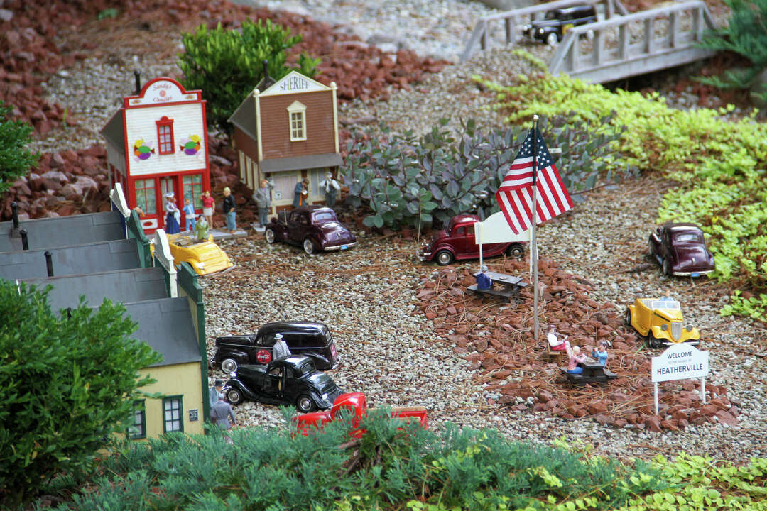 Gary Scott built a garden railroad in front of his Midland home