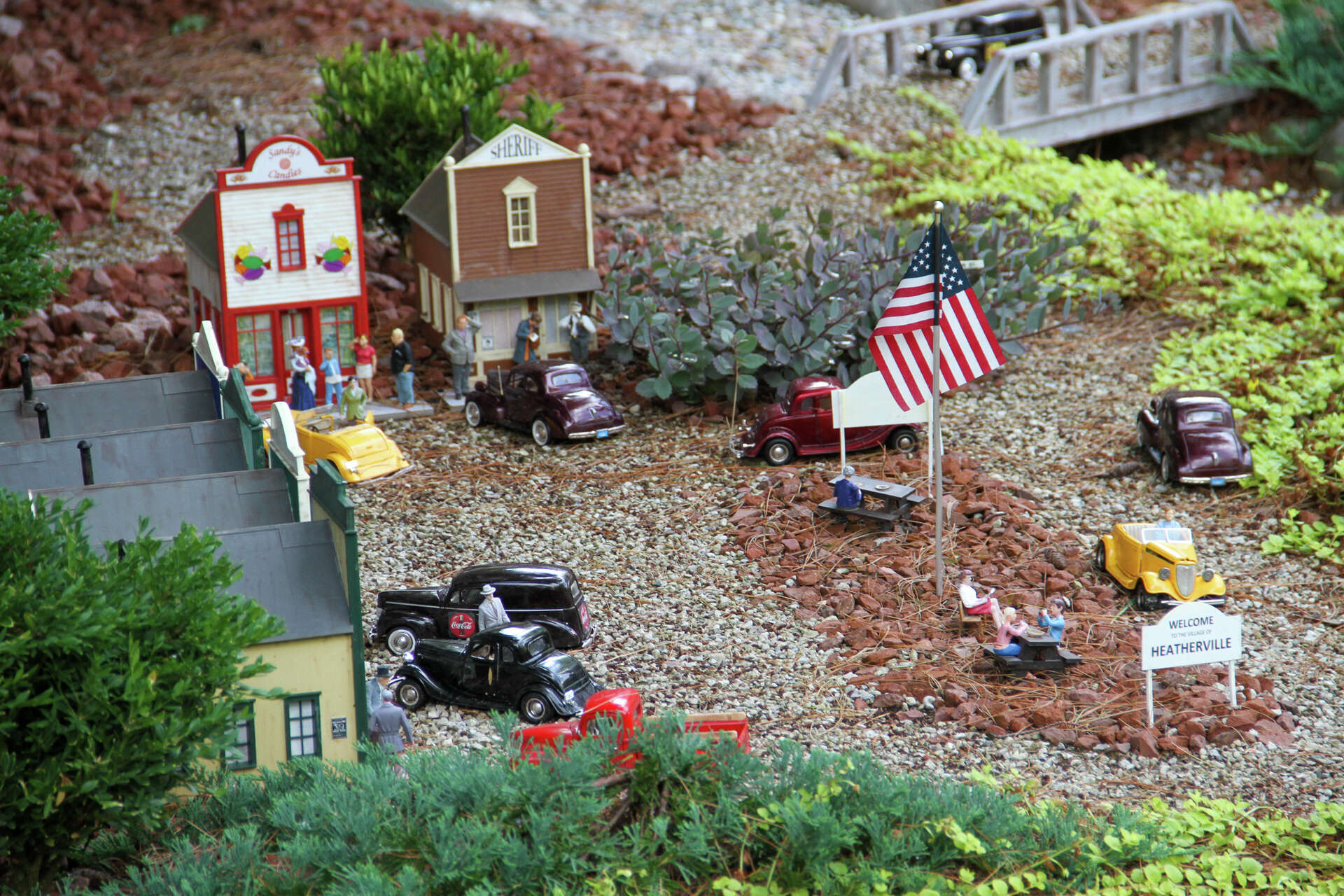 Gary Scott built a garden railroad in front of his Midland home