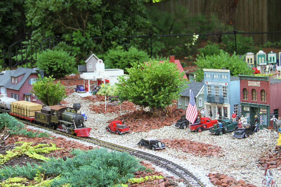 Gary Scott built a garden railroad in front of his Midland home
